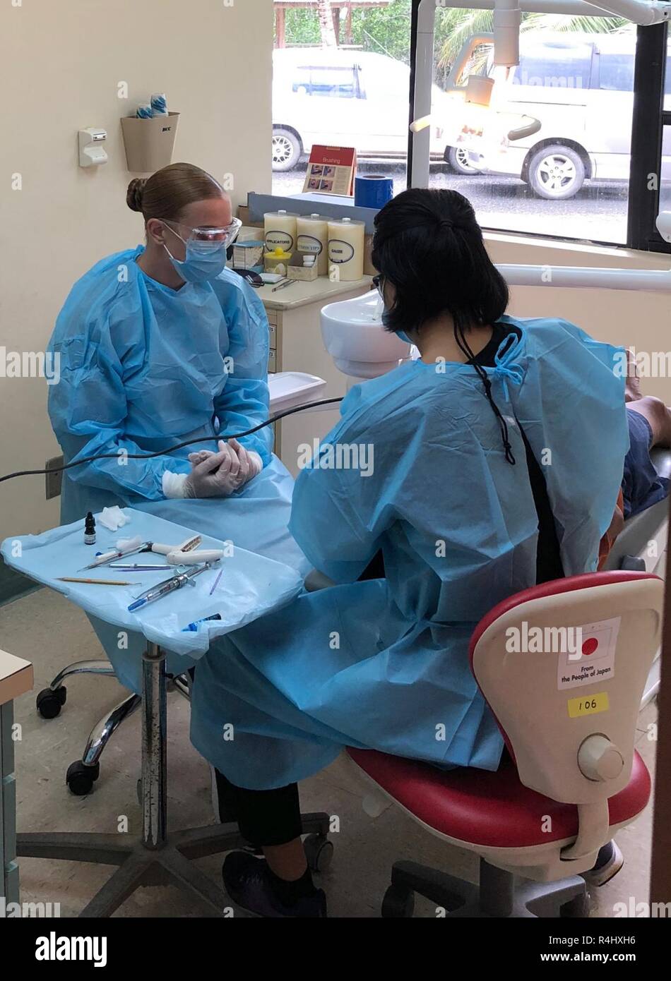 The Palau Global Health Engagement Team perform operative dentistry on ...
