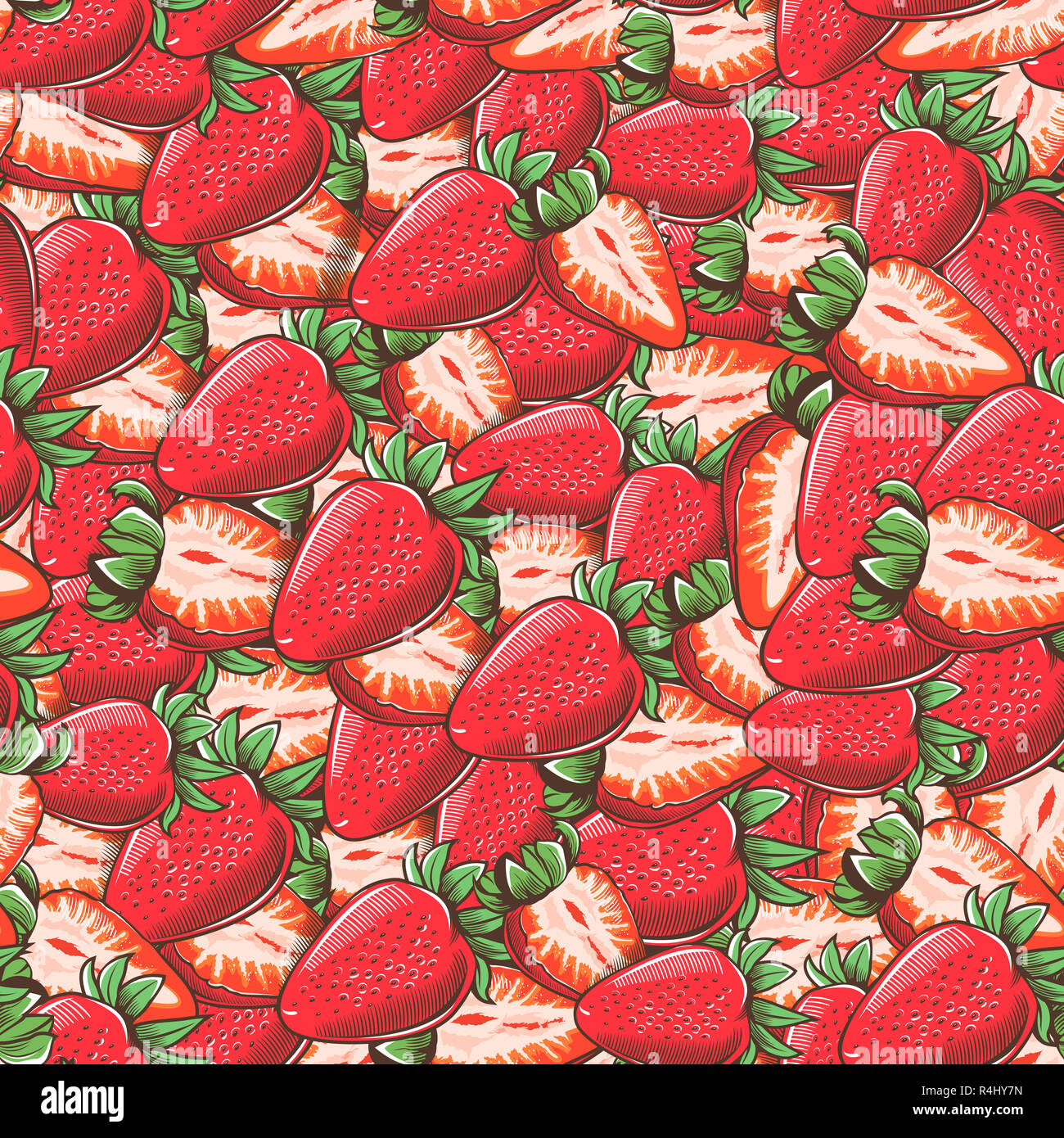 Vintage strawberry illustration hi-res stock photography and images - Alamy