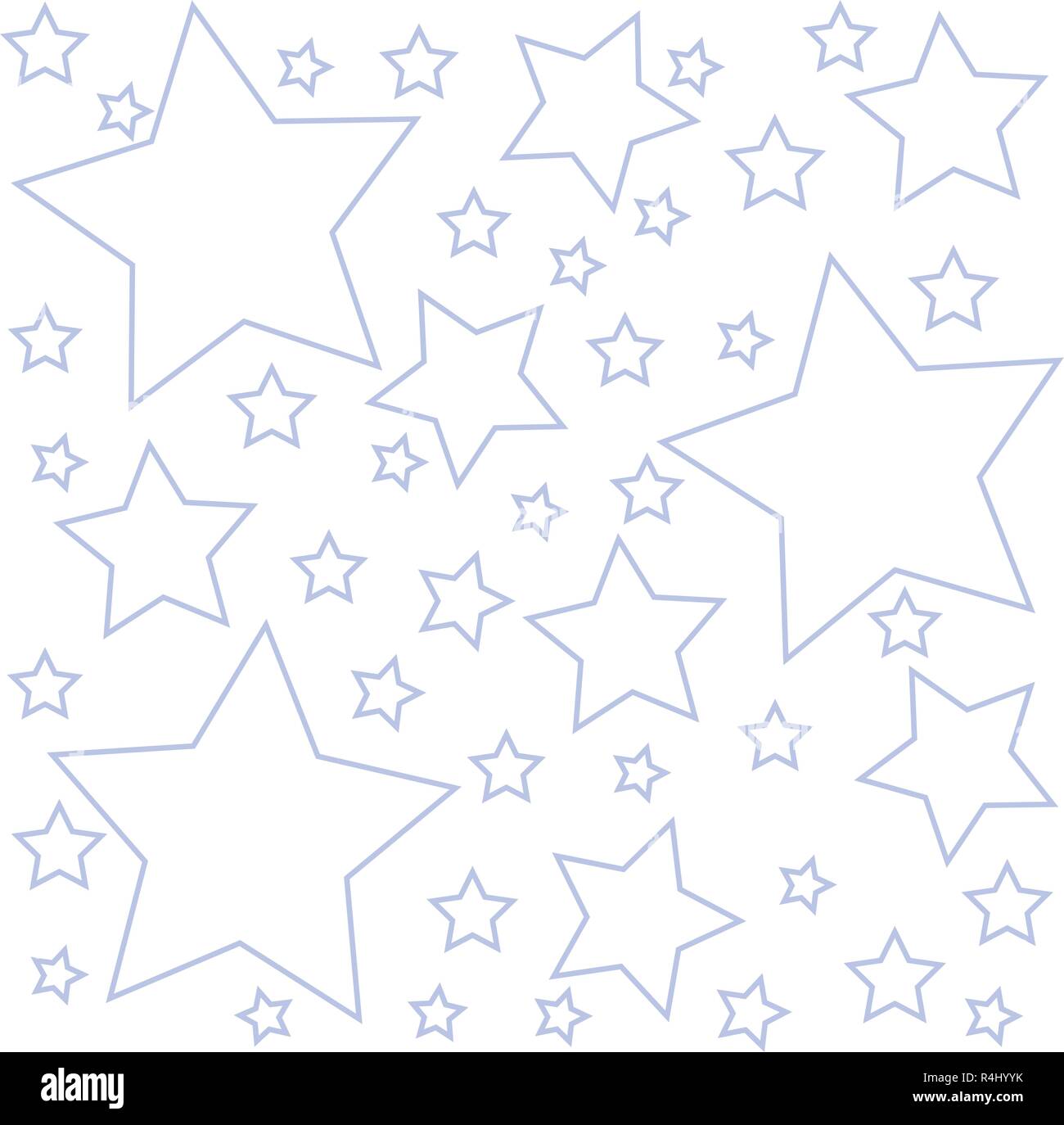 Different Size Star Outline