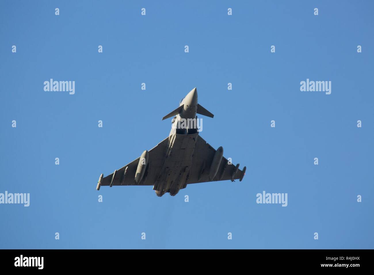A Italian Typhoon Eurofighter taking off from Bodø Air Base Stock Photo ...