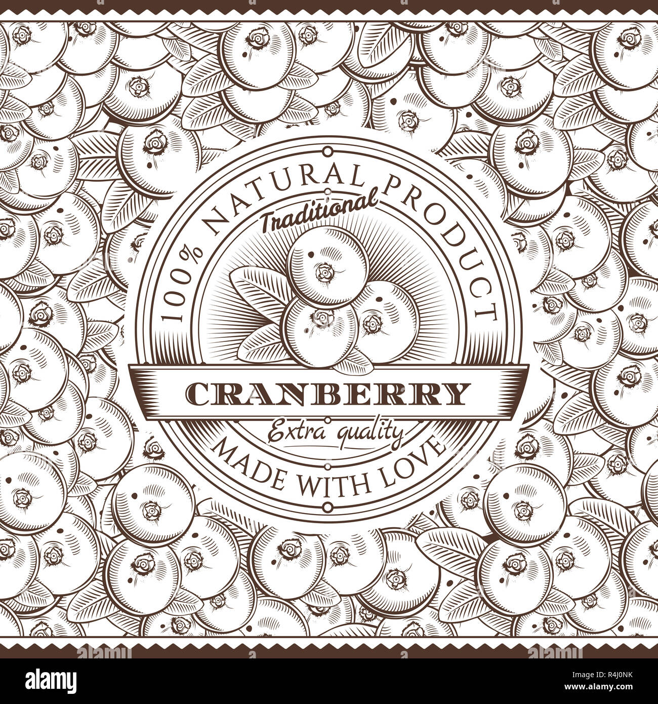 Vintage cranberry seamless pattern hi-res stock photography and images ...