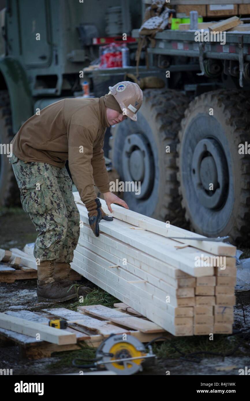 U.S. Navy Builder 2nd Class Trevor Johnson with 22nd Naval Construction ...