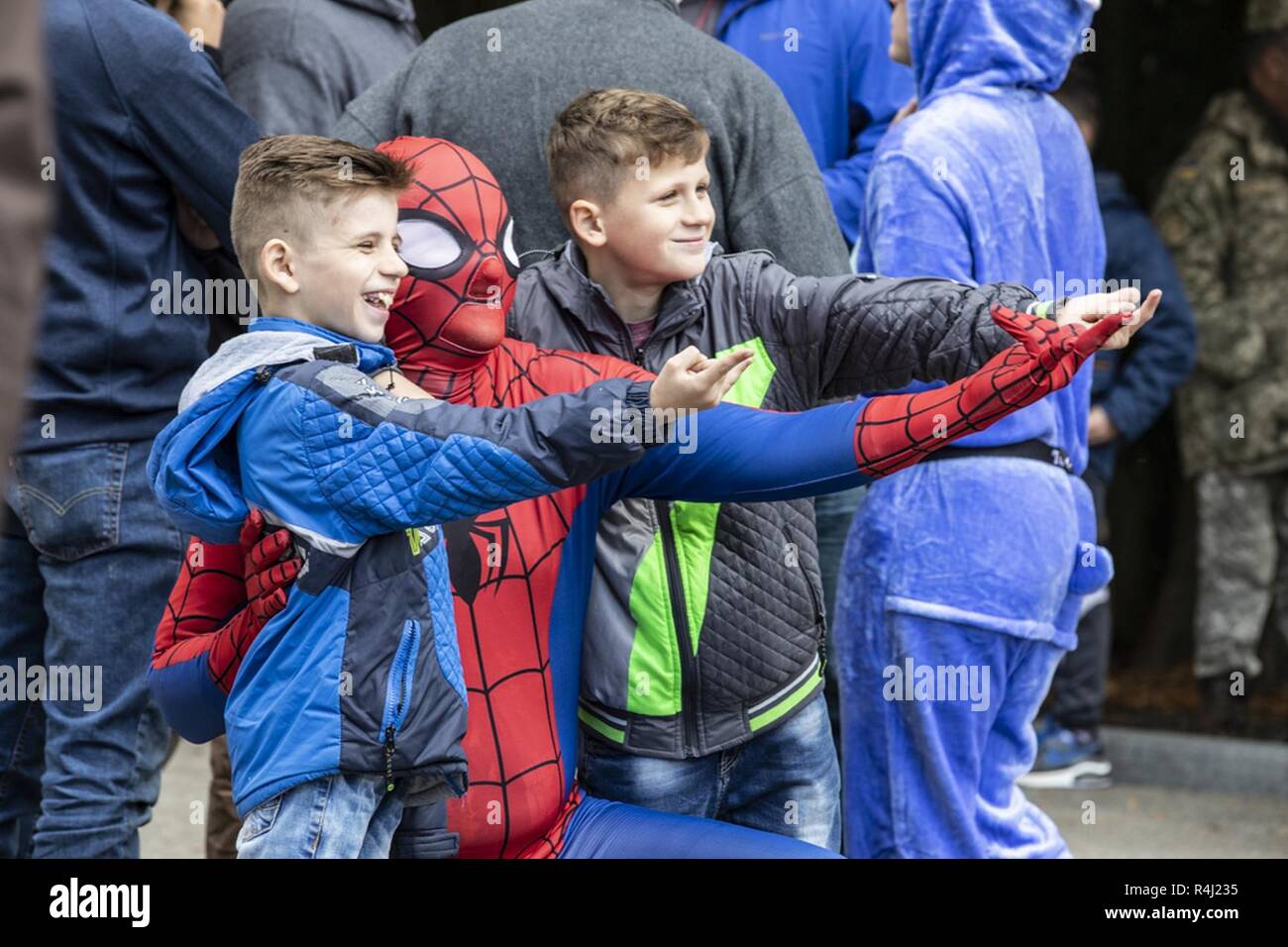 Sgt. Bill Redner of the 278th ACR from Tennessee dressed as Spider-man ...