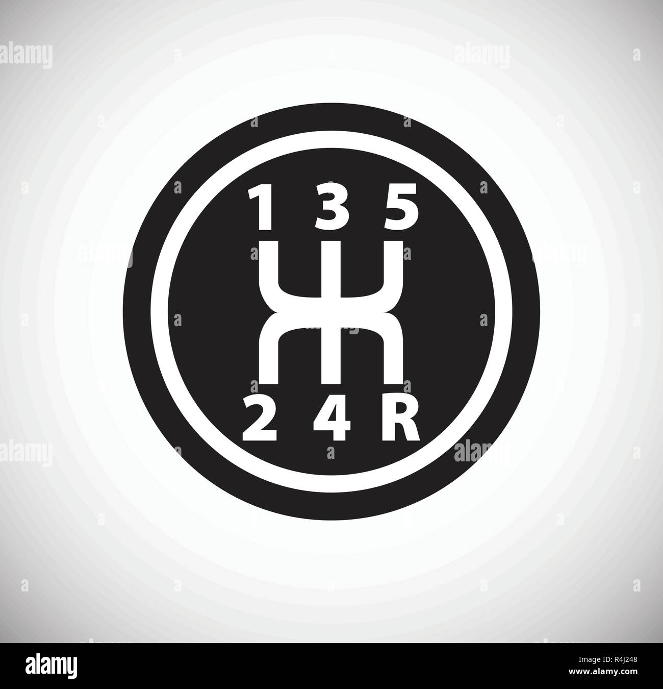 Car gear box shifter on white background for graphic and web design ...