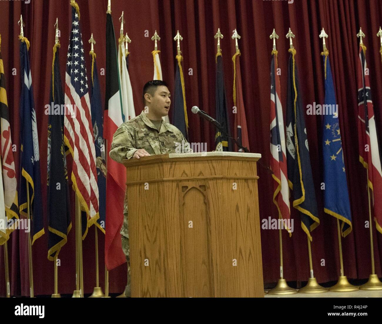 U.S. Army Capt. Bryant C. Ahn, incoming U.S. Army Central Headquarters ...