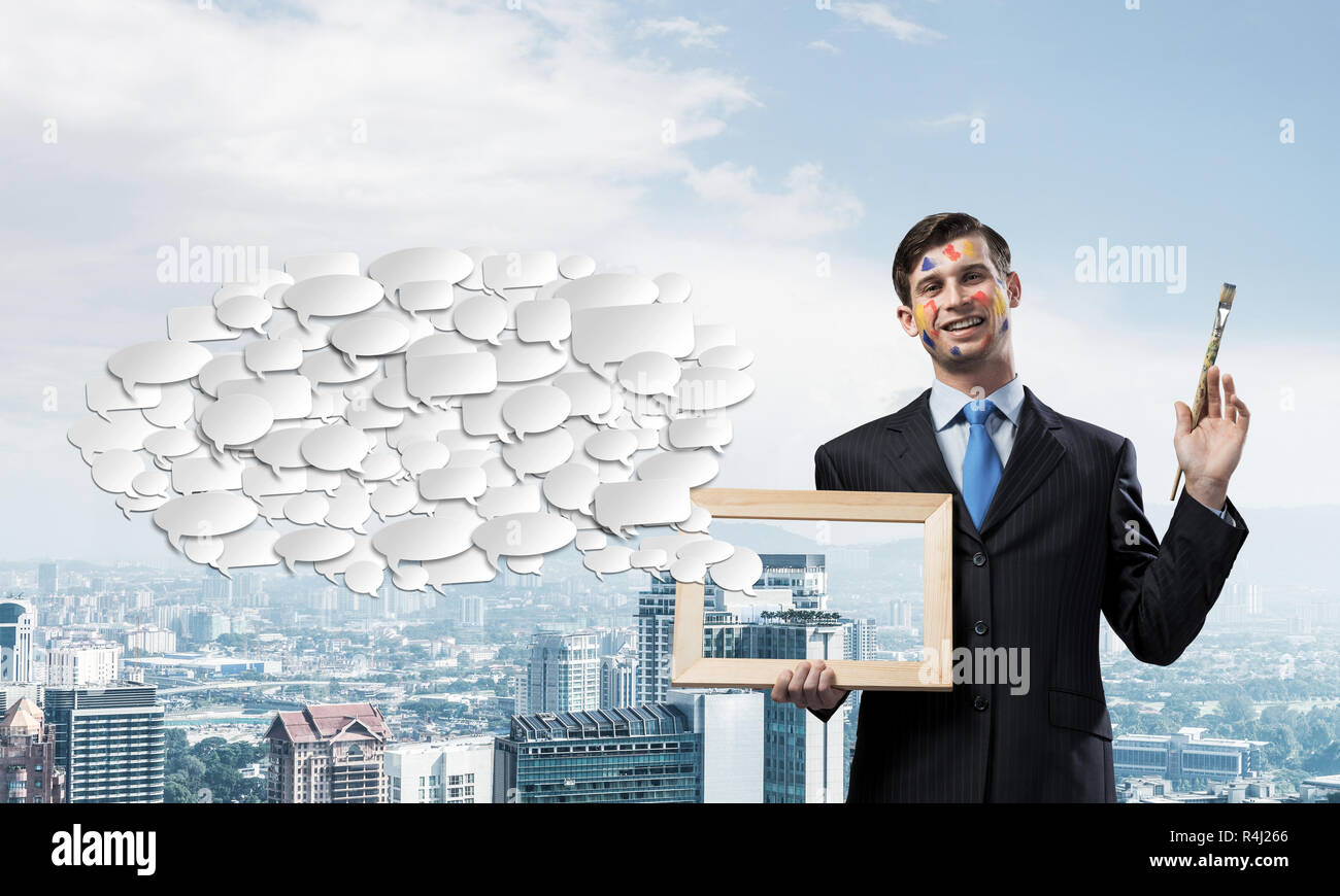 Business inspiration of young man Stock Photo - Alamy