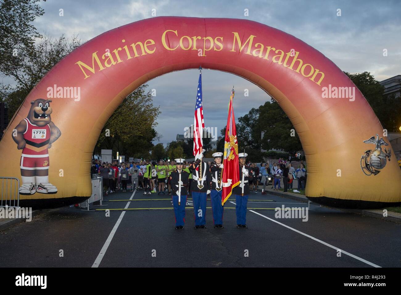 Quantico Ceremonial Platoon Color Guard present Colors during the ...