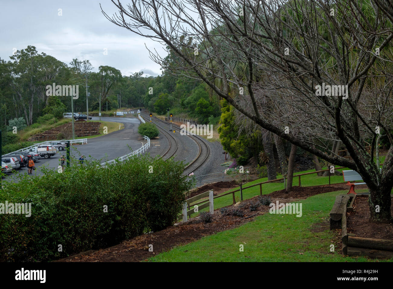 At Spring Bluff Railway Station Stock Photo - Alamy