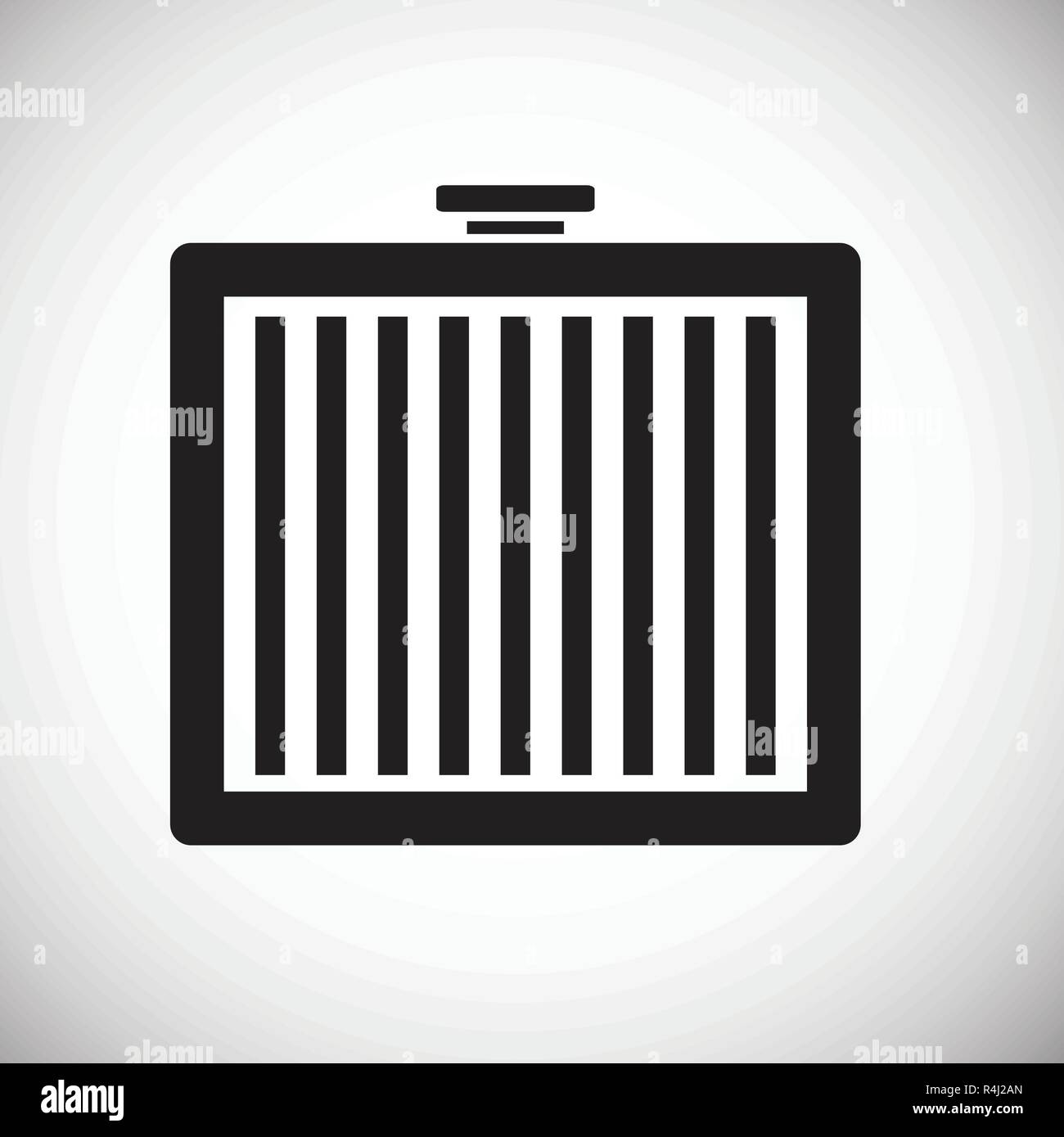 Car coolant radiator on white background for graphic and web design ...