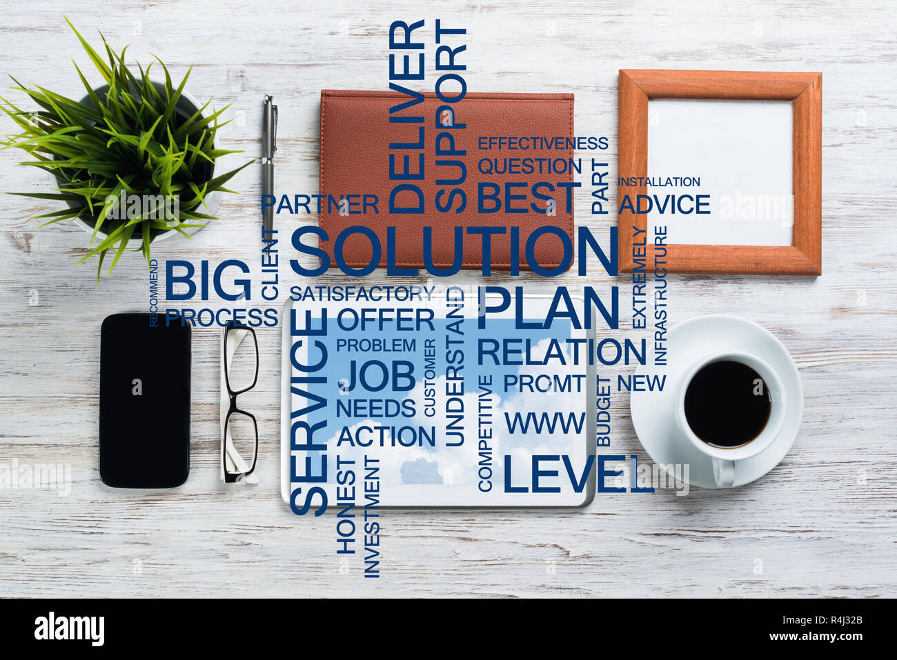 Modern workplace concept Stock Photo - Alamy