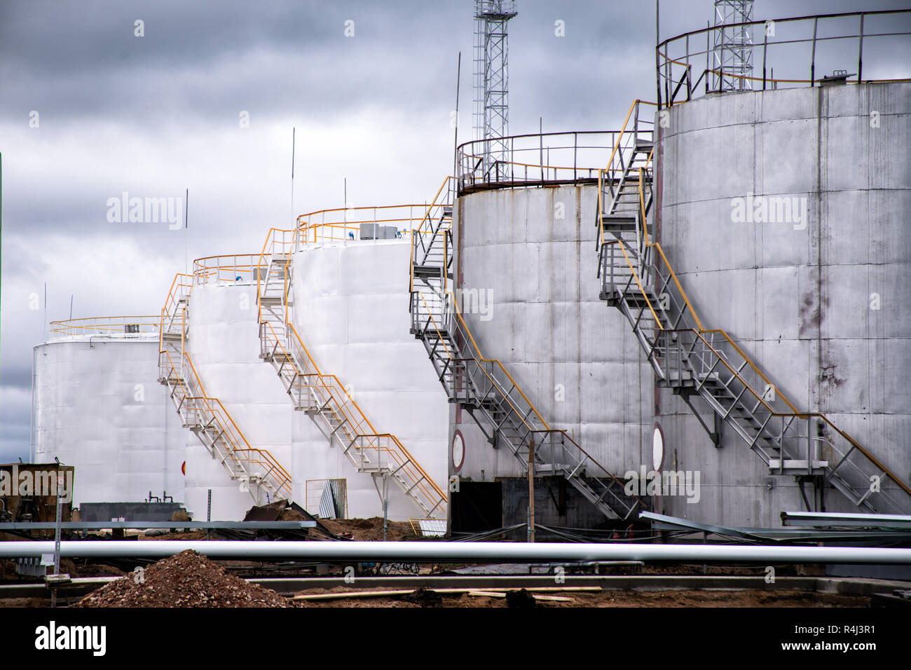 Large oil tank in industrial plant Stock Photo - Alamy