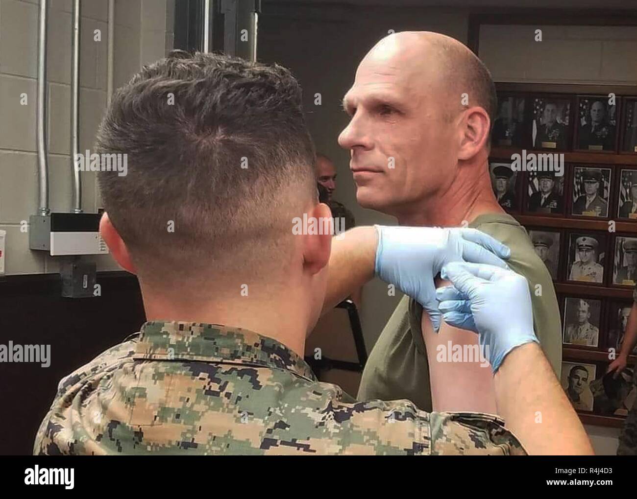 U.S. Marine Maj. Gen. Kevin Iiams, right, commanding general of 3rd ...