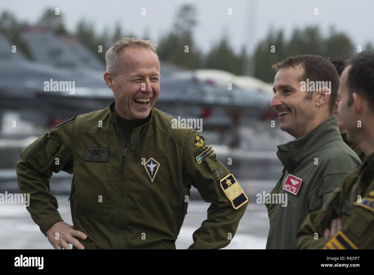 U.S. Air Force Lt. Col. Michael Richard, right, the 480th Expeditionary ...