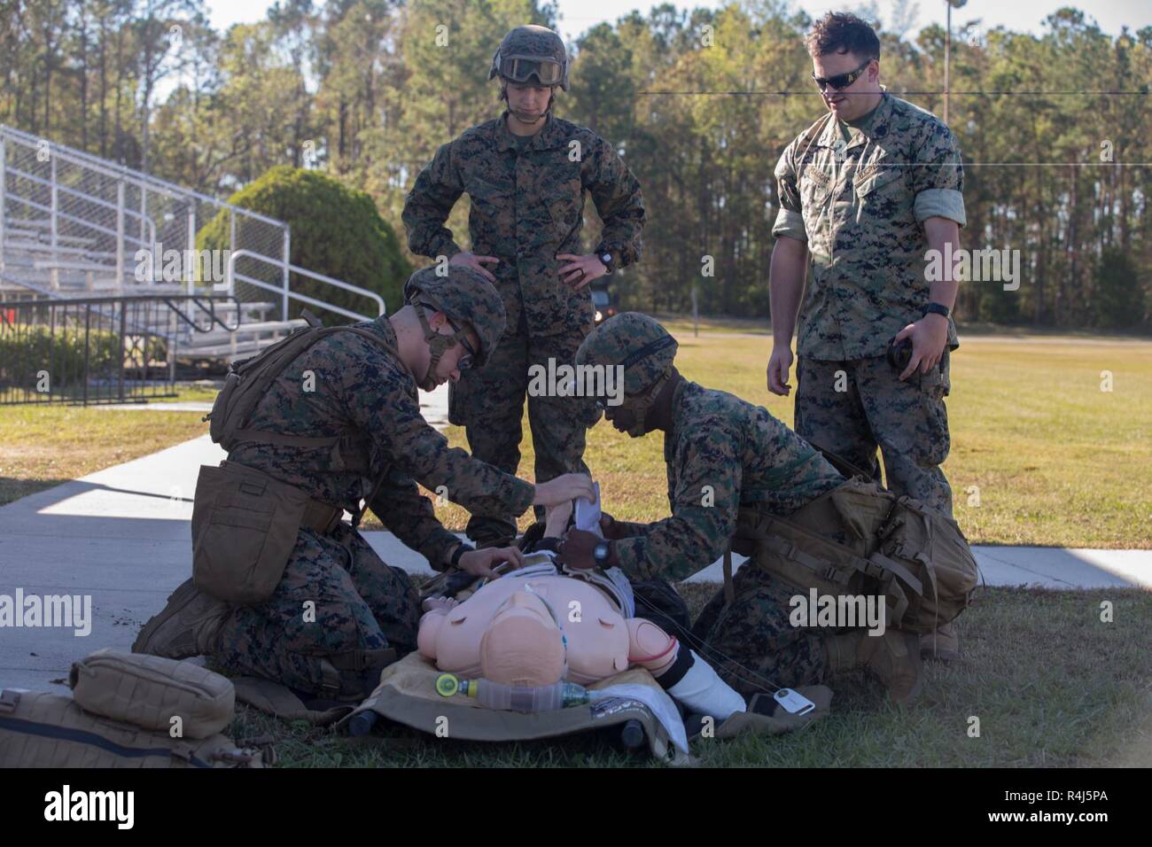 U.S. Sailors with 2nd Medical Battalion, 2nd Marine Logistics Group ...