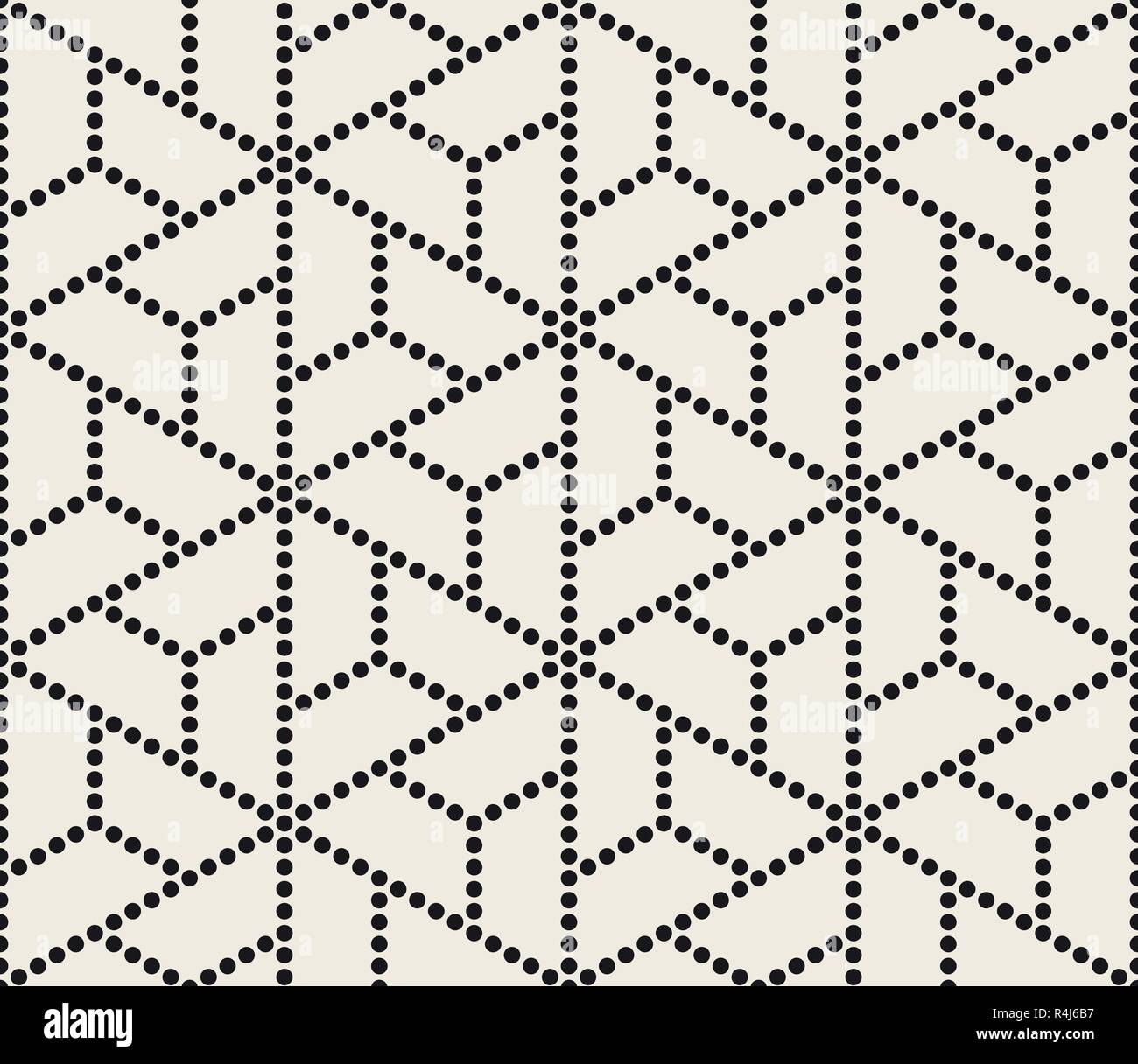 Vector dotted seamless pattern. Modern stylish abstract texture. Repeating geometric triangle ...