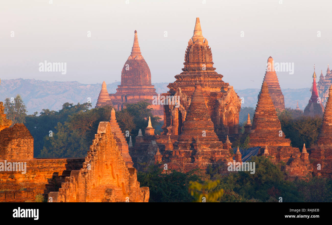 Bagan temple during golden hour Stock Photo - Alamy