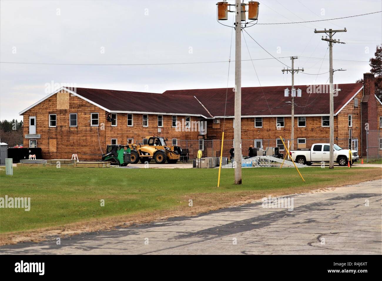 Contractors with Platt Construction of Tomah, Wis., work on the former ...