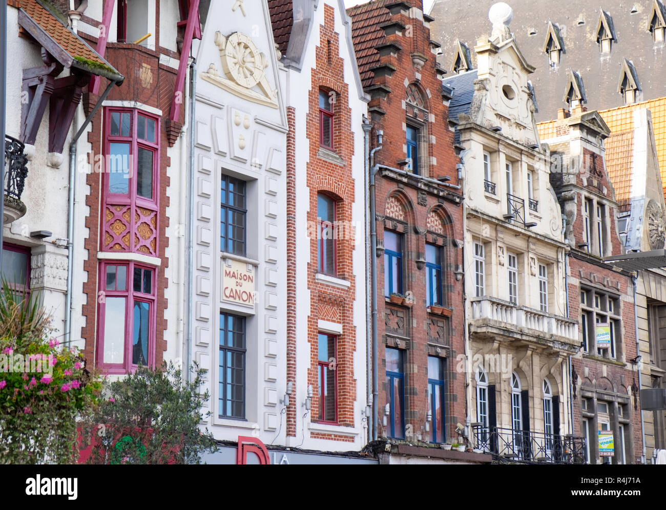 Buildings and architecture in Grand Place, Béthune, Pas de Calais ...