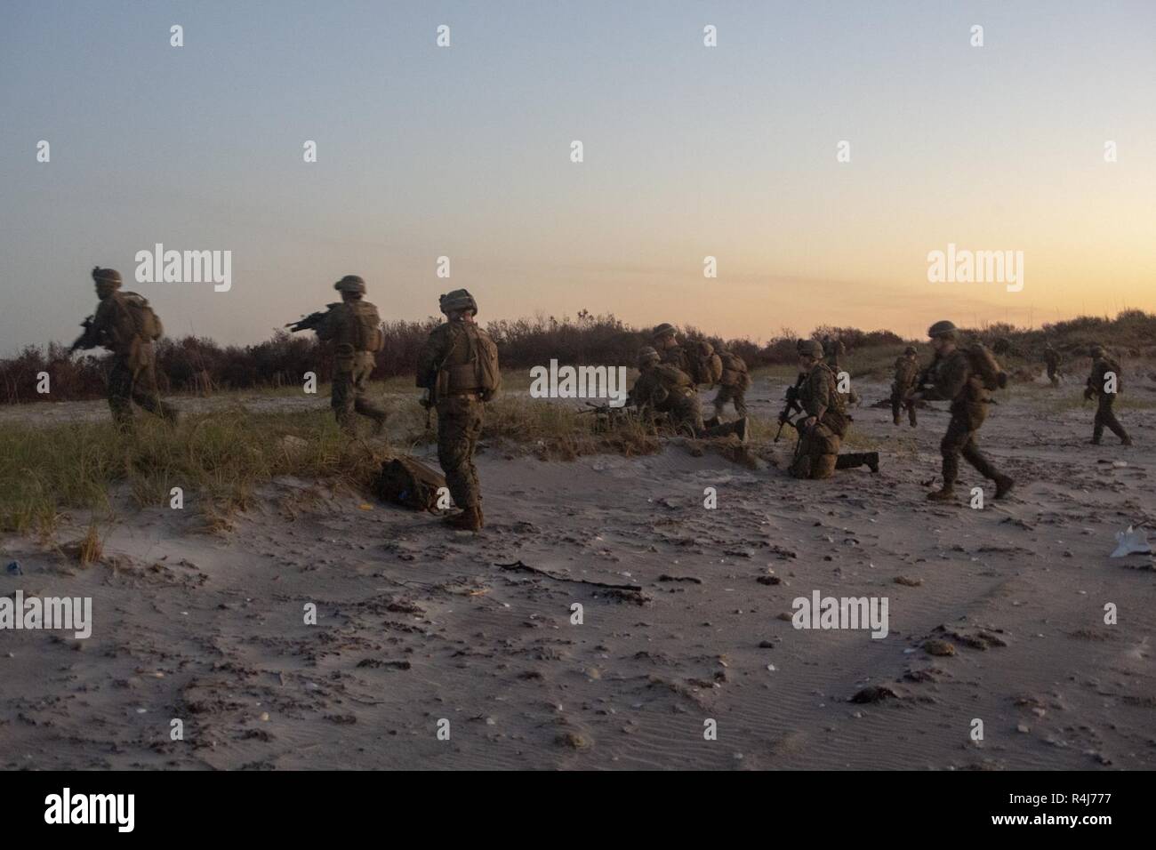 Marines with Battalion Landing Team, 1st Battalion, 2nd Marine Regiment ...