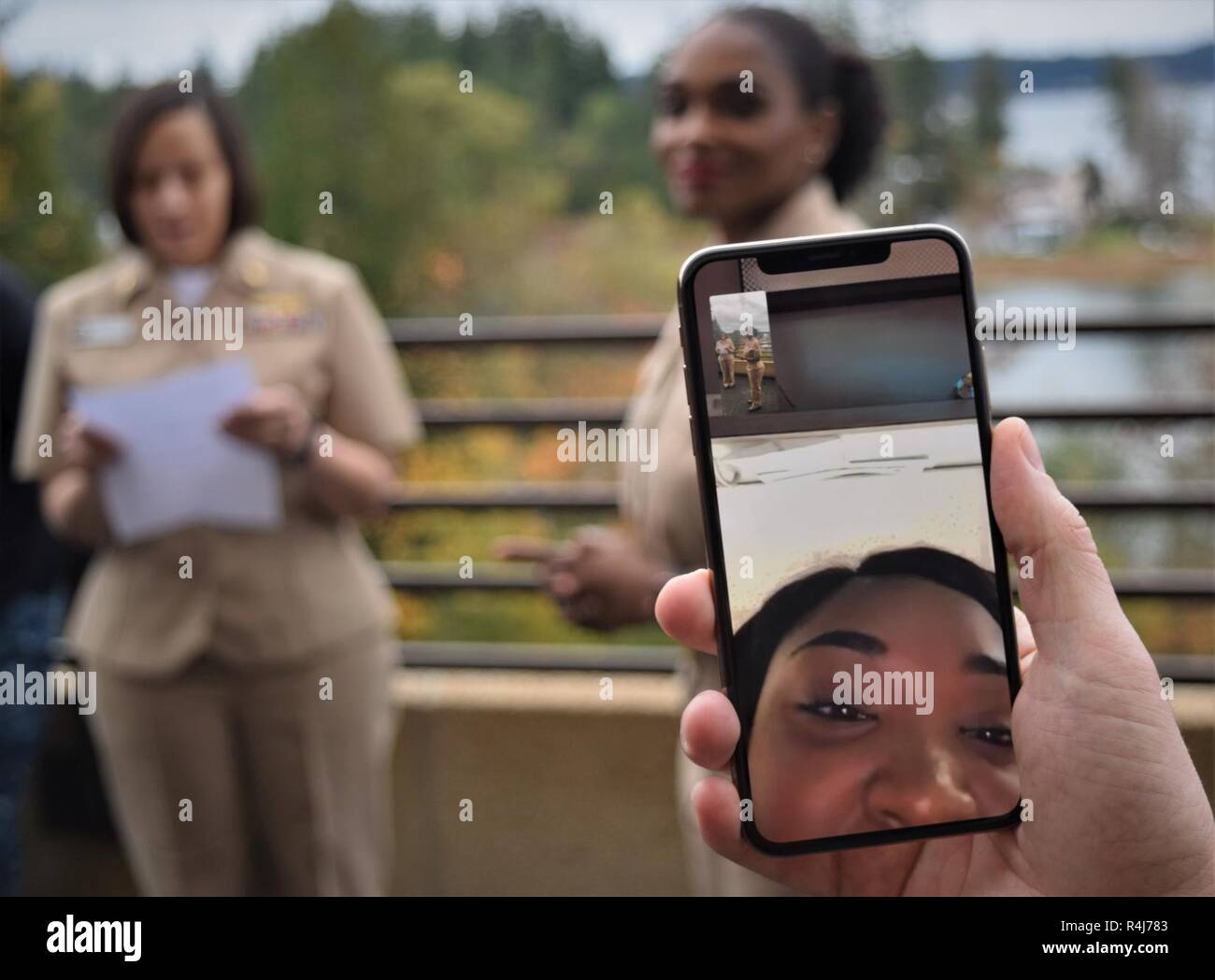 A mother-daughter streamed live moment... As U.S. Air Force Airman 1st ...