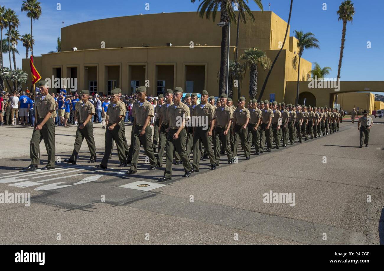 The new Marines of Kilo Company, 3rd Recruit Training Battalion ...