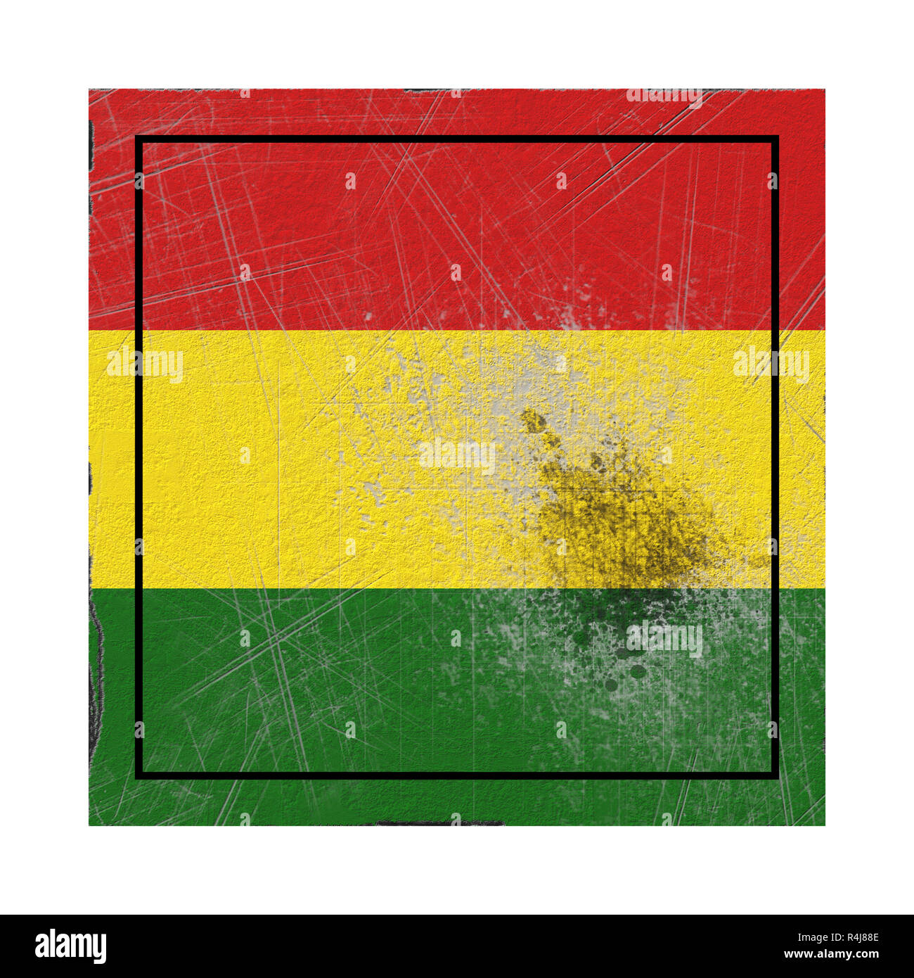 3d rendering of an old Bolivia flag in a concrete square Stock Photo ...