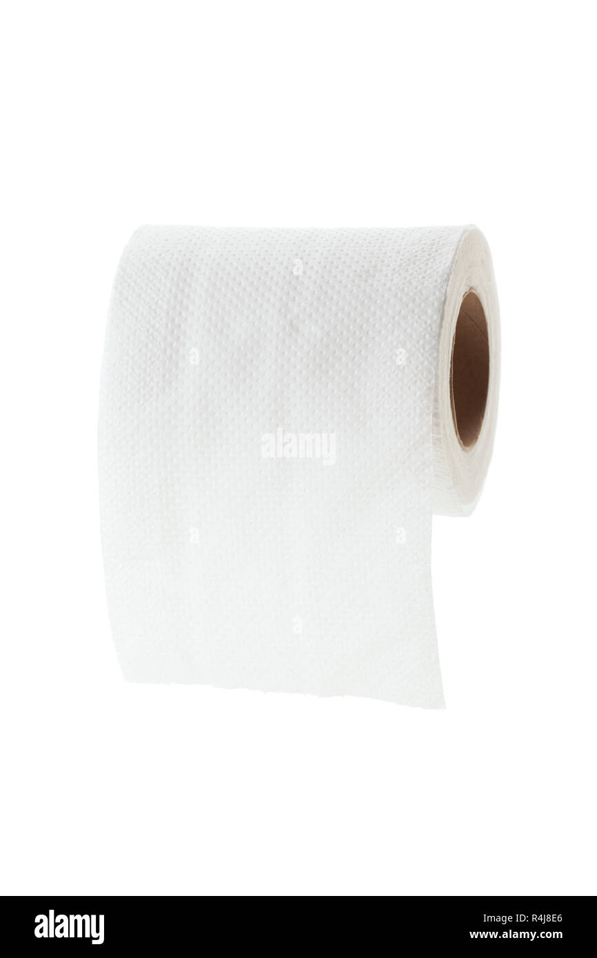 single rolled toilet paper Stock Photo - Alamy