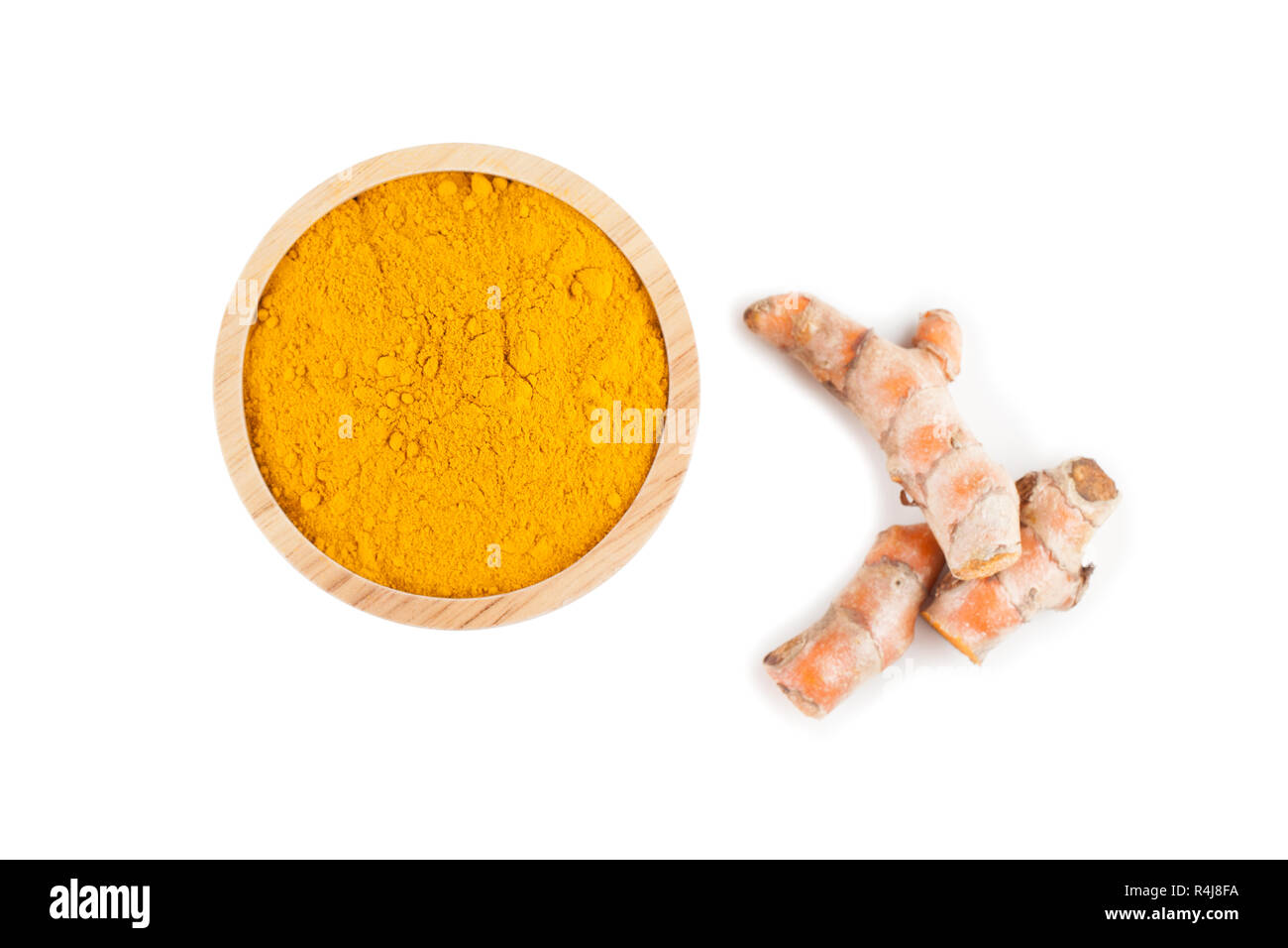 Turmeric rhizome and turmeric powder Stock Photo - Alamy