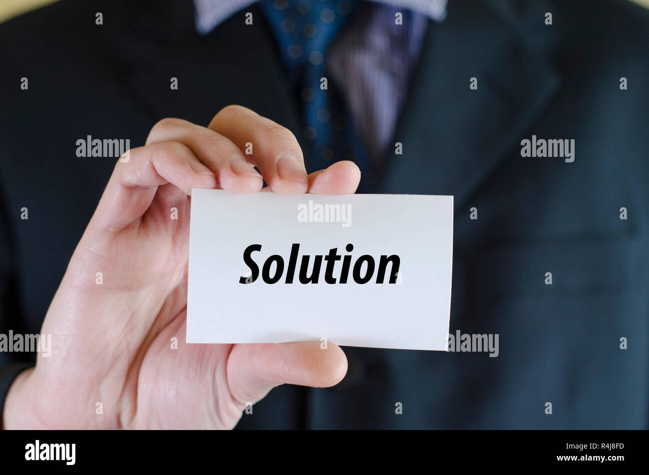 Solution text concept Stock Photo - Alamy