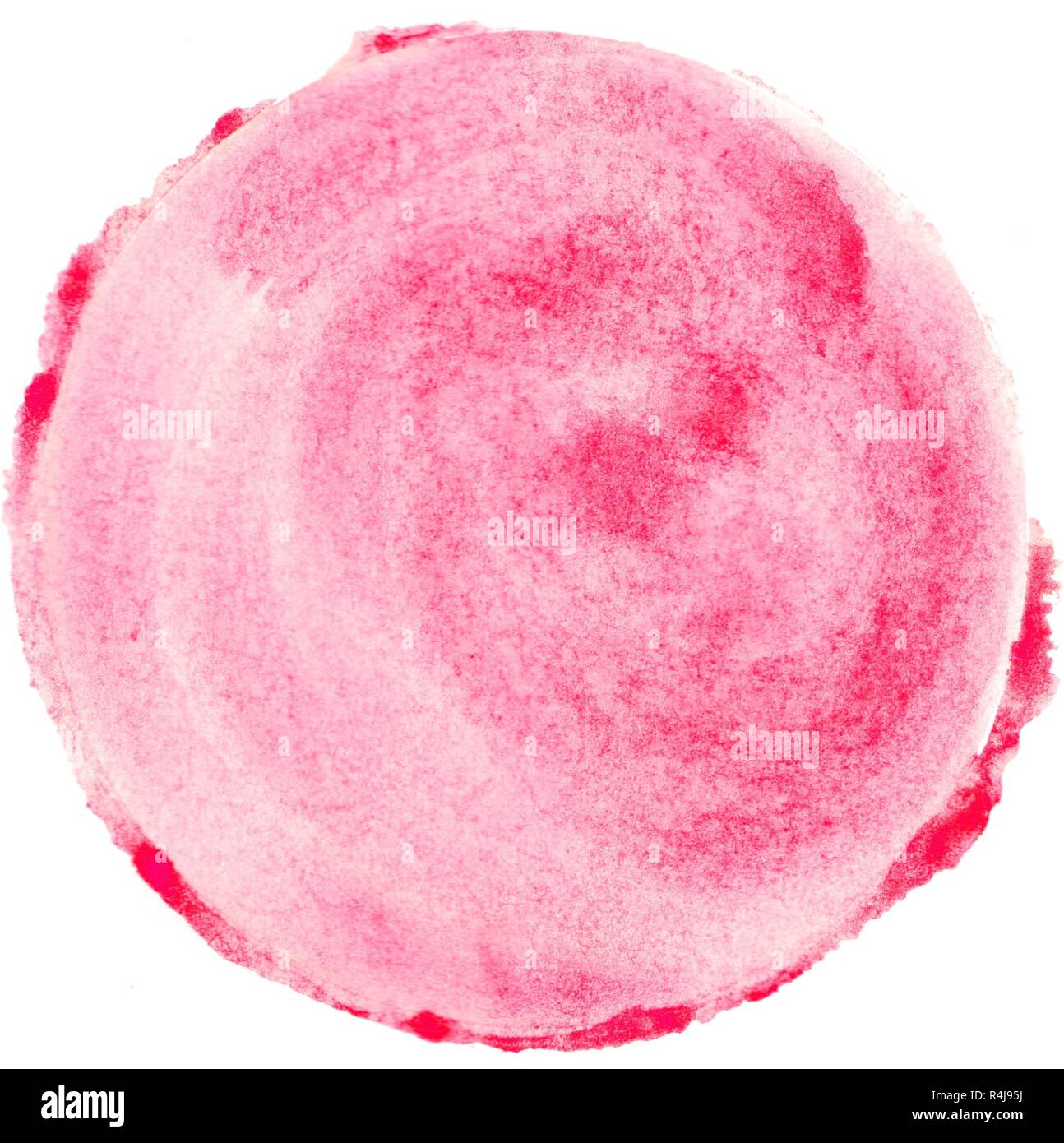 round pink circle with watercolor Stock Photo - Alamy