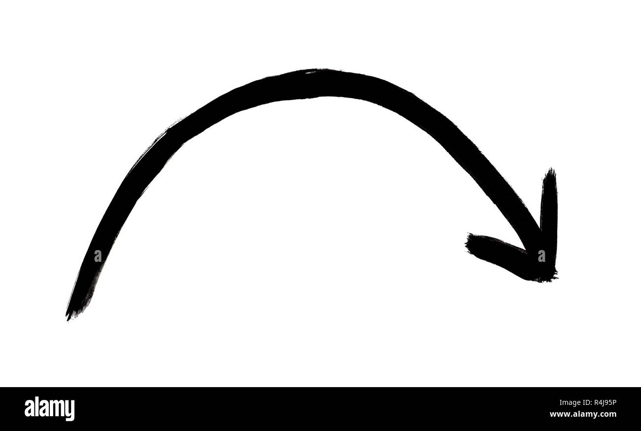 painted black arrow Stock Photo - Alamy