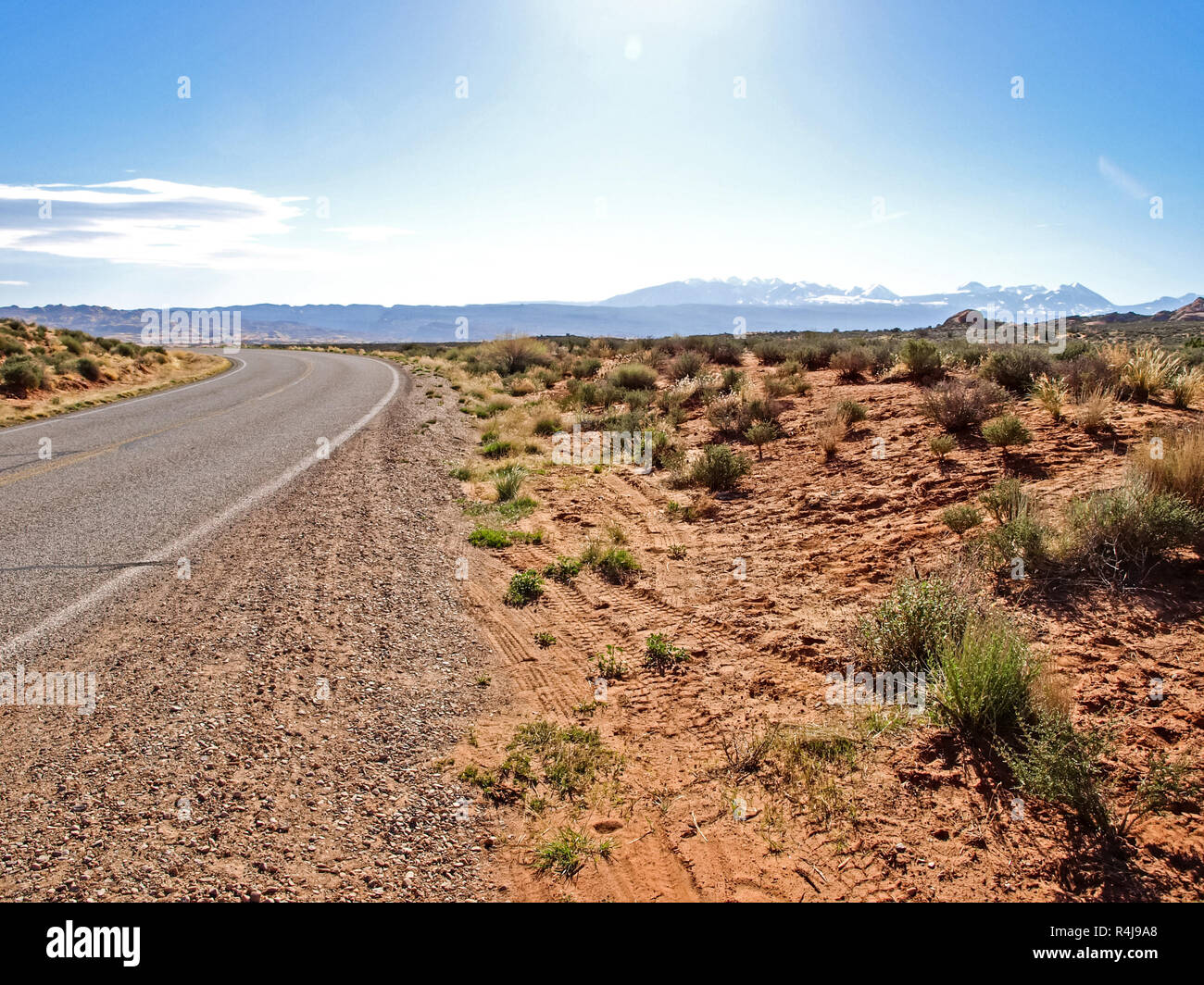 Nature National Park, Utah. The landscape and rocks. Roads and p Stock ...