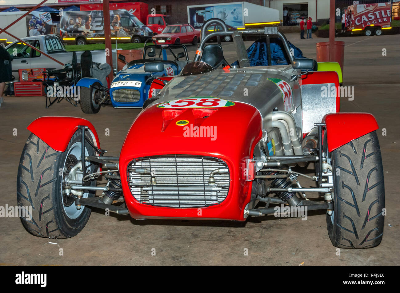 Classic race cars competing on the classic car race circuit in South ...