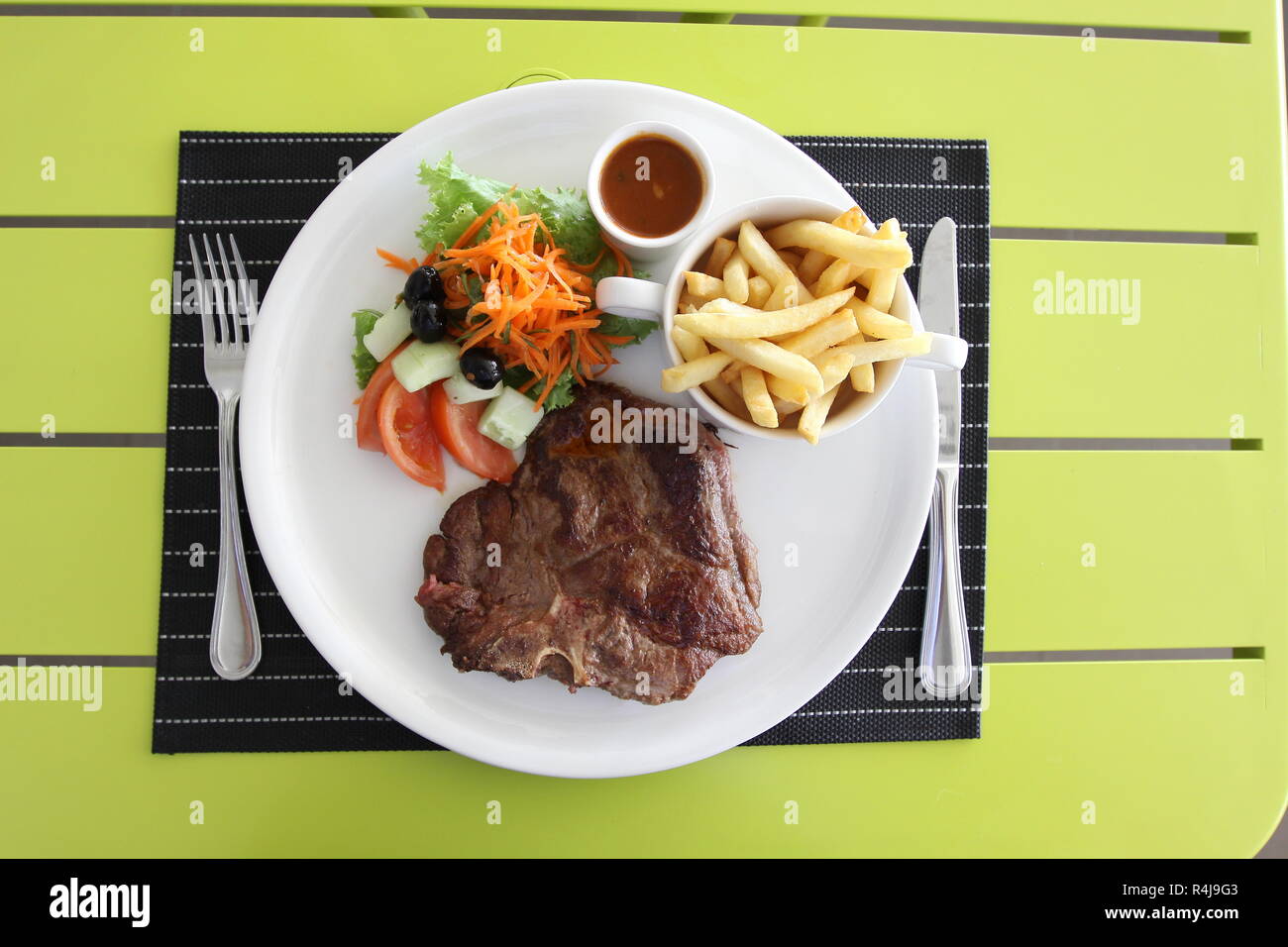 Restaurant menu. Dishes which give at restaurants. Salads, second ...