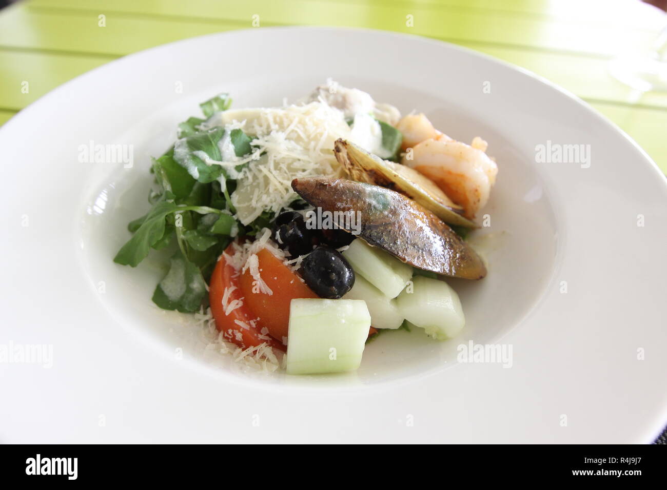 Restaurant menu. Dishes which give at restaurants. Salads, second ...