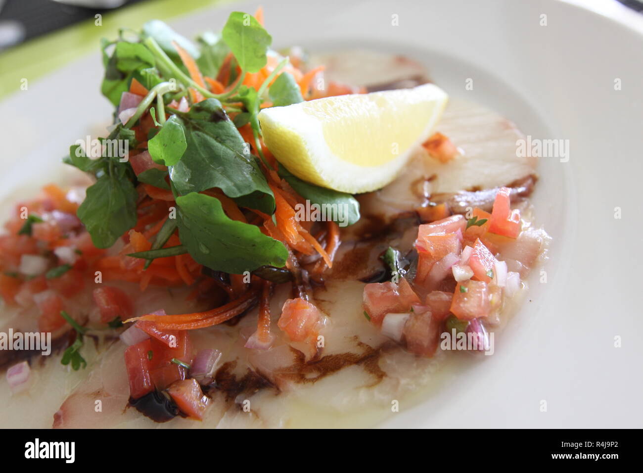 Restaurant menu. Dishes which give at restaurants. Salads, second ...