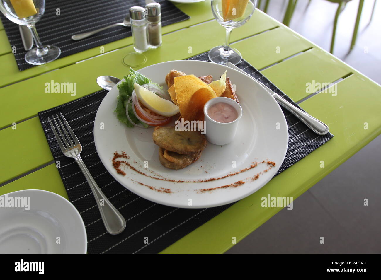 Restaurant menu. Dishes which give at restaurants. Salads, second ...