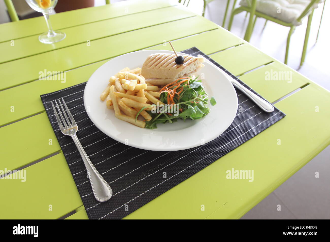 Restaurant menu. Dishes which give at restaurants. Salads, second ...