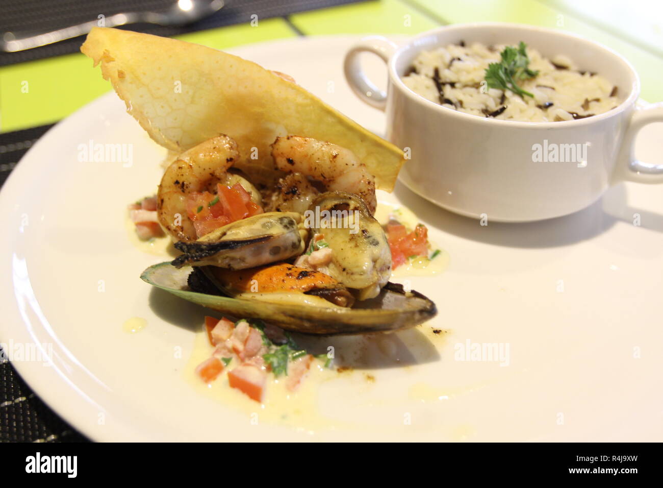 Restaurant menu. Dishes which give at restaurants. Salads, second ...