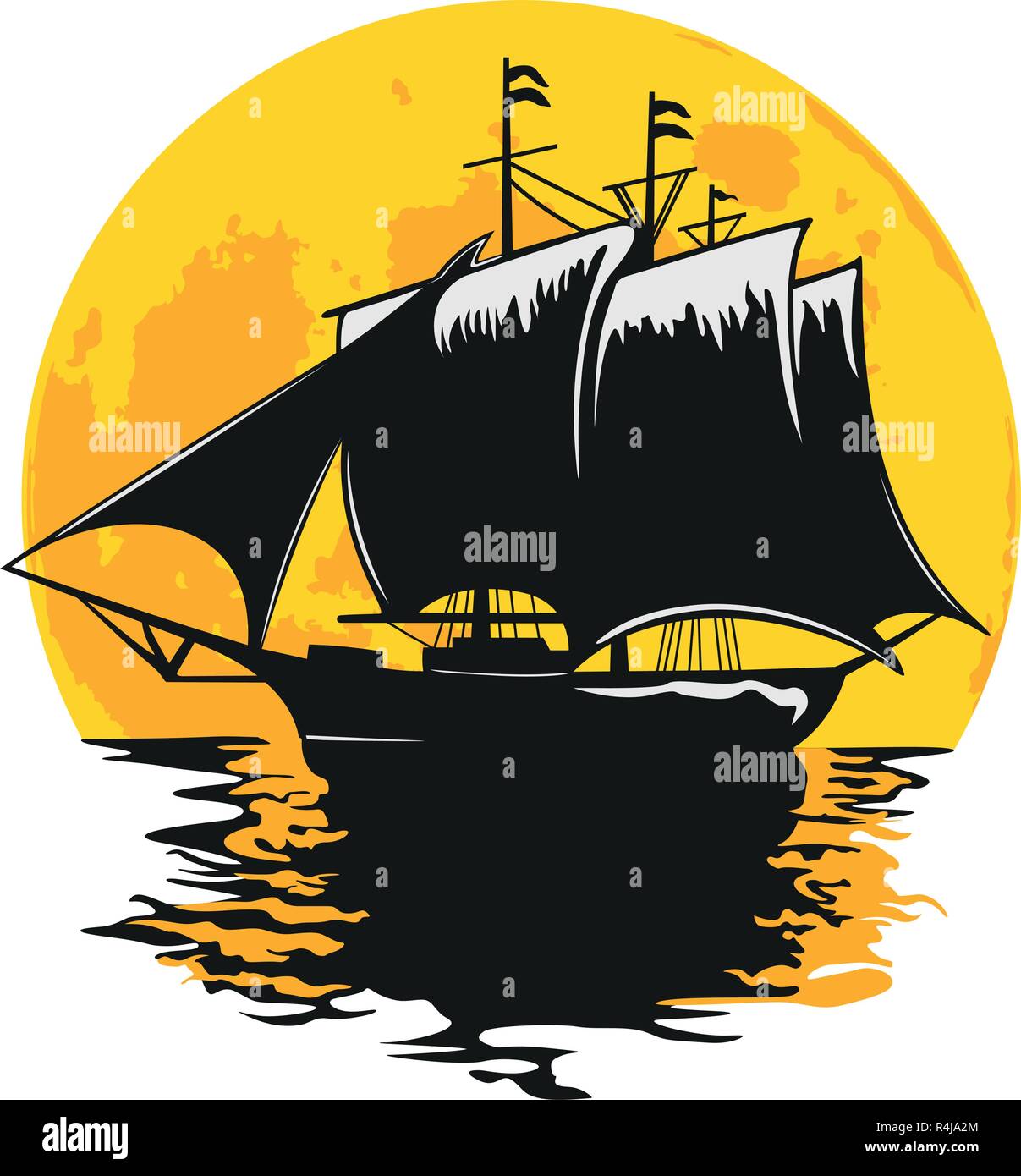 Moon lunar in night Stock Vector Images - Alamy