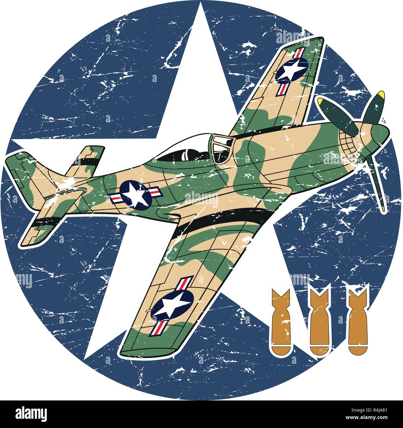 World war ii fighter airplane Stock Vector Images - Alamy