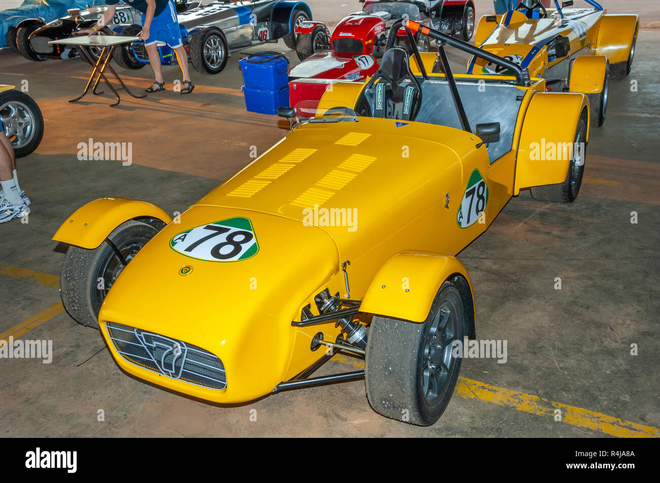 Classic race cars competing on the classic car race circuit in South ...