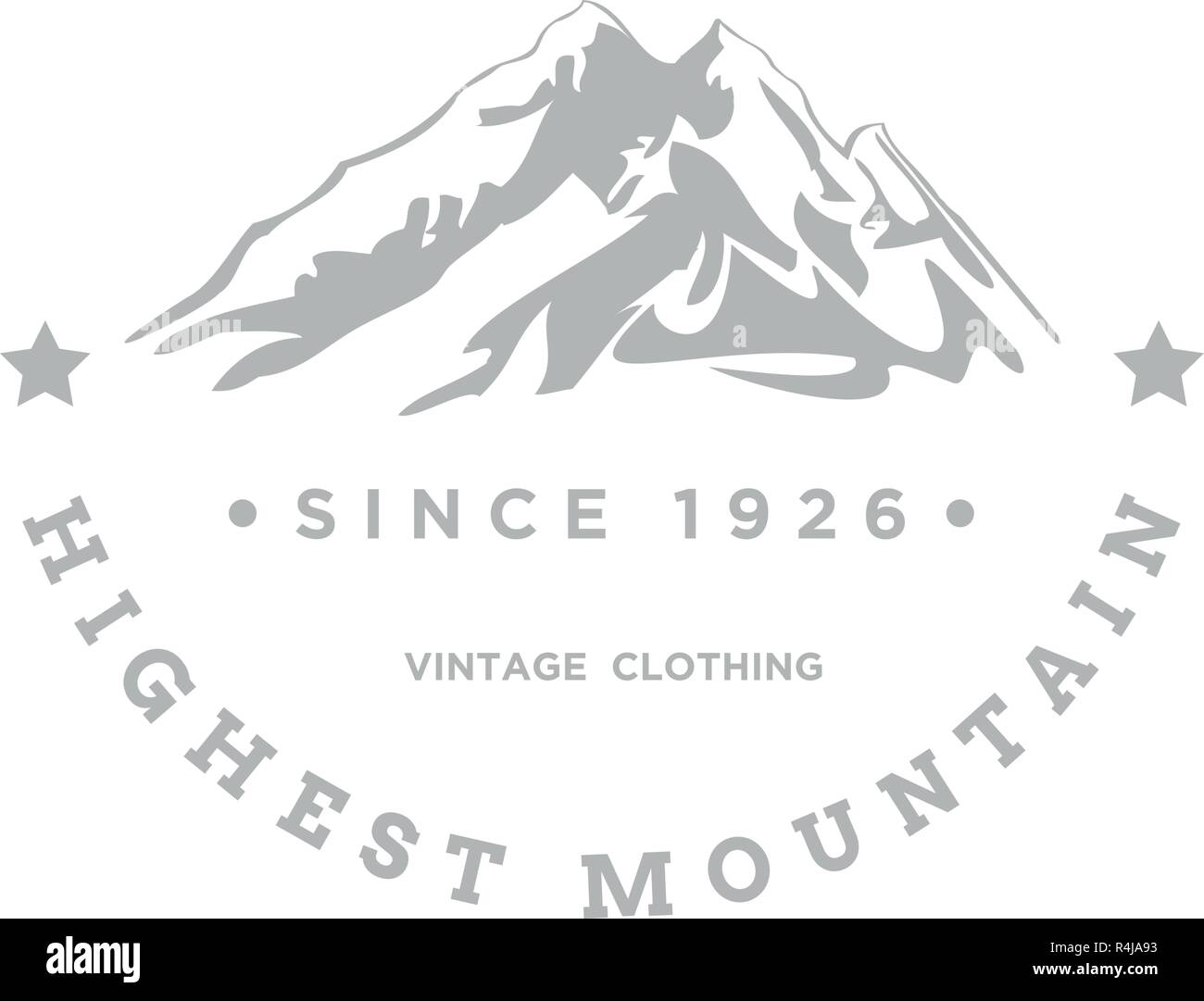 since 1926 highest mountain vintage clothing Stock Vector Image & Art ...