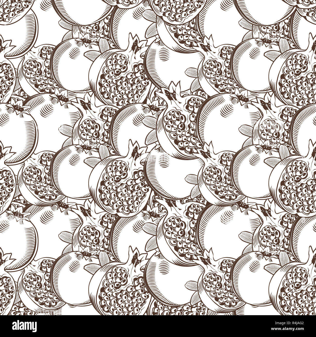 Vintage Pomegranate Seamless Pattern Stock Photo - Alamy