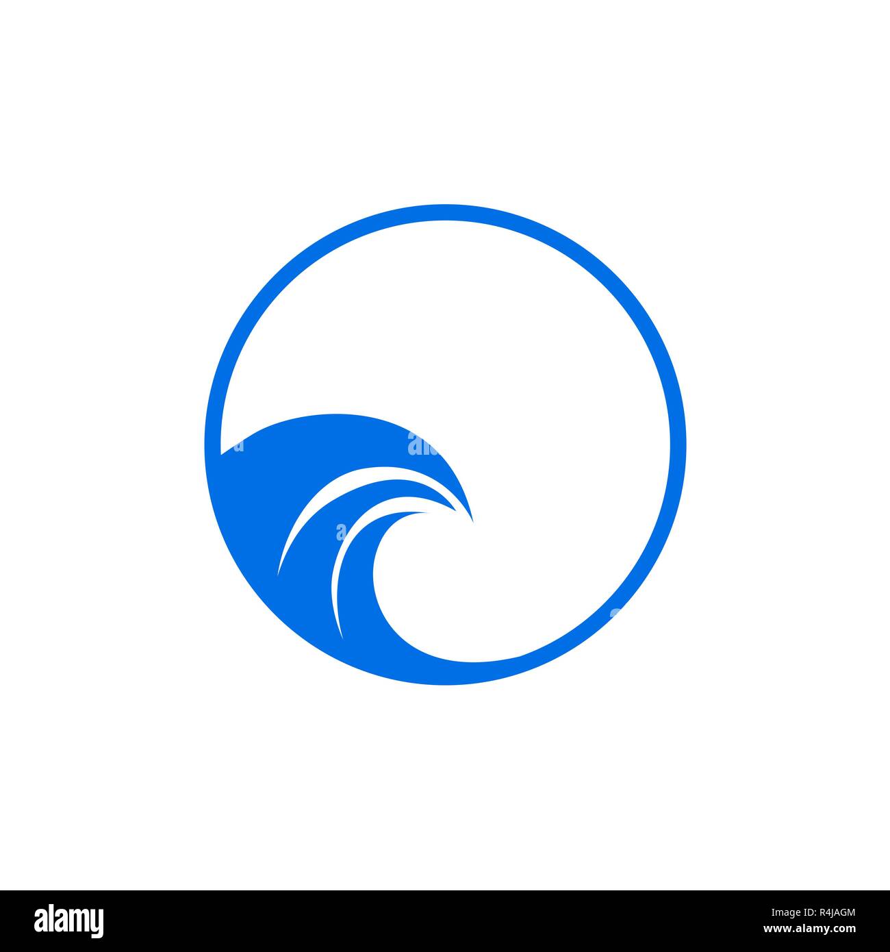 Abstract Water Waves Circle Emblem High Resolution Stock Photography ...