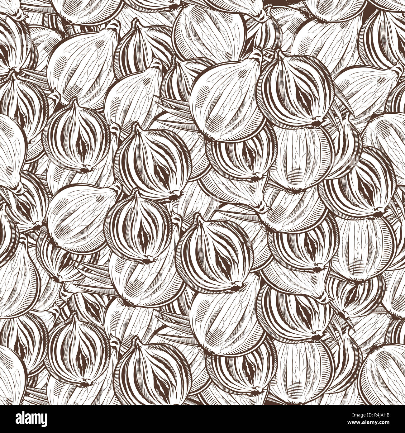 Vintage Onion Seamless Pattern Stock Photo - Alamy