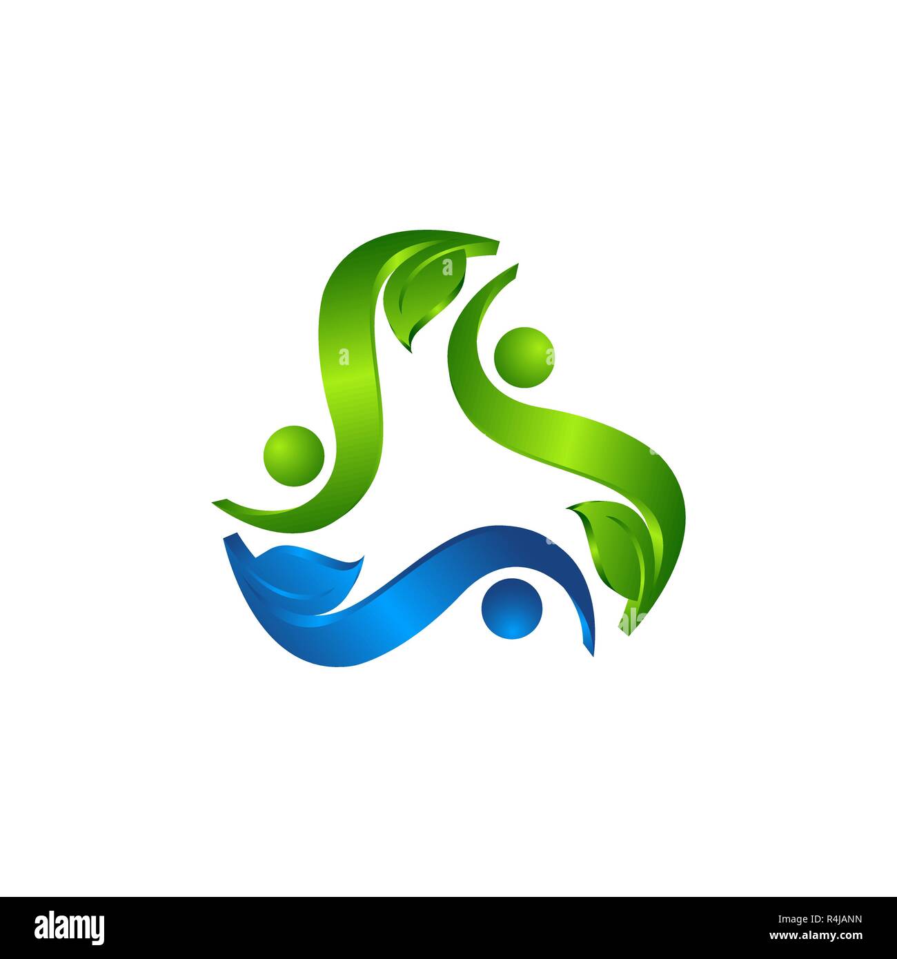 Eco environment green leaf nature community logo vector, Nature green ...