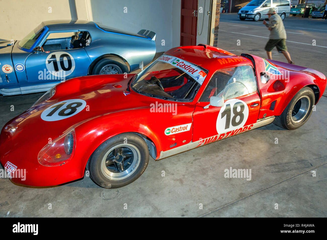 Classic race cars competing on the classic car race circuit in South ...