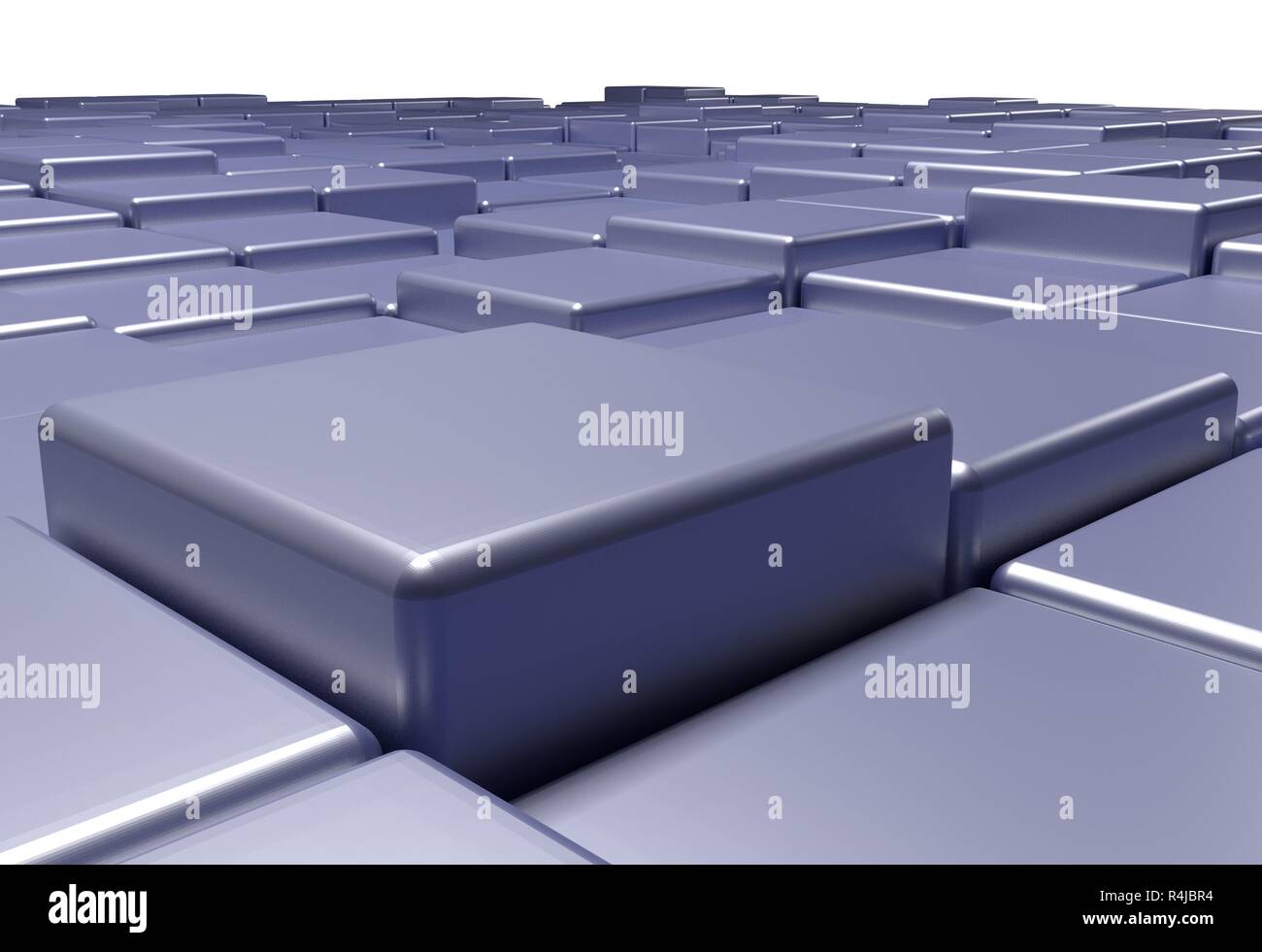 surface of uneven tiles brick or cubes, 3d illustration Stock Photo - Alamy