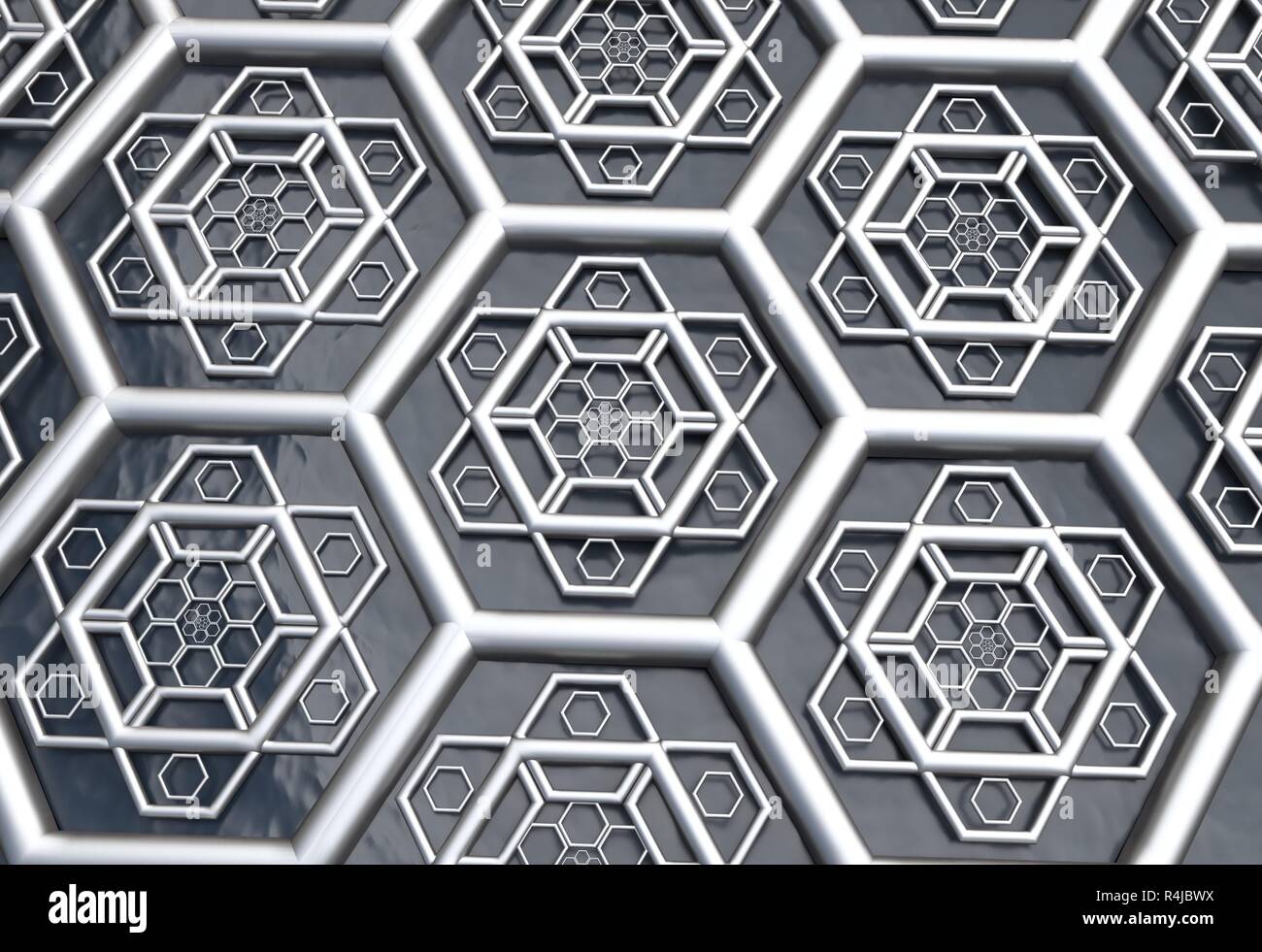hexagonal abstract background 3d illustration Stock Photo - Alamy
